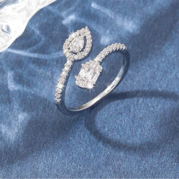 Jewelry | Cubic Zirconia Water Drop Ring | Poshmark